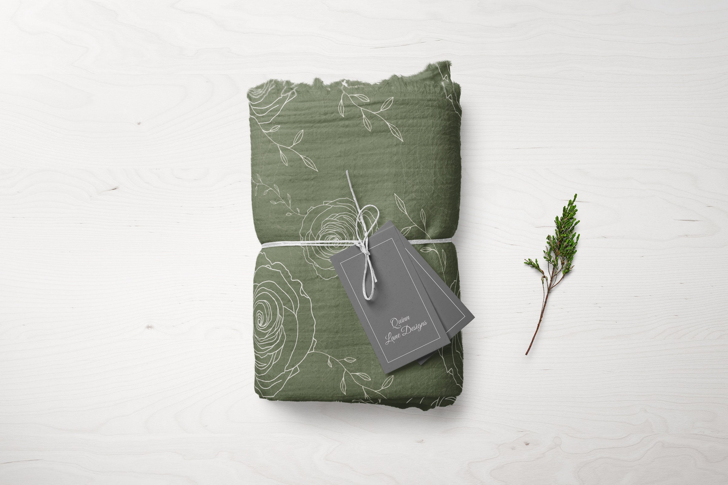 Sage Green Surface Pattern, Minimalist Rose Pattern, Line Art Pattern ...