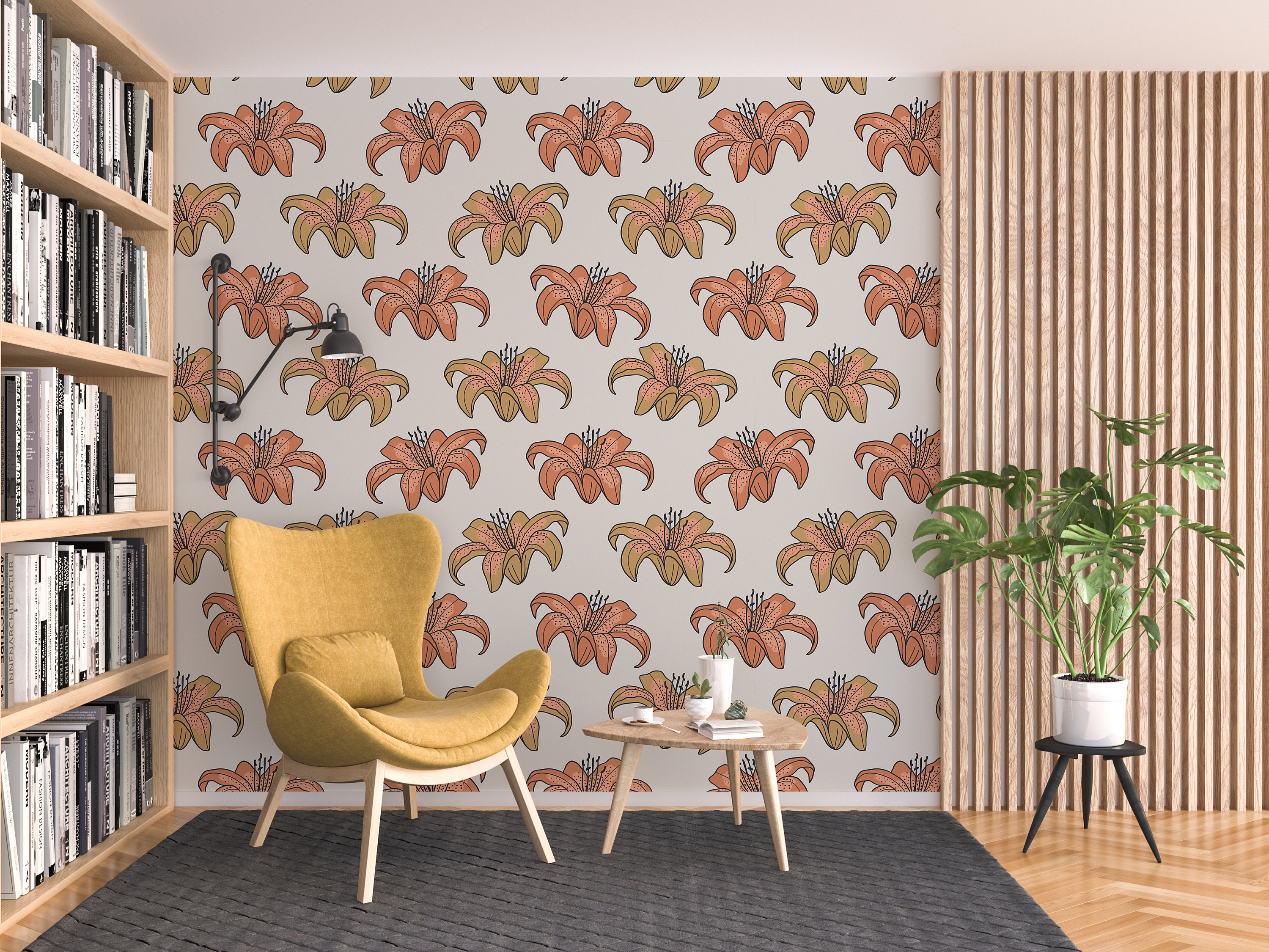 Tiger Lily Surface Pattern, Lily Seamless Pattern, Tiger Lily Fabric ...