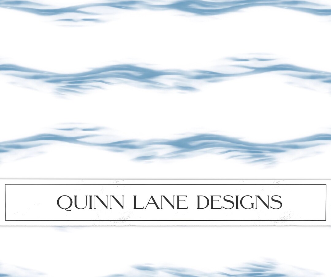 Ocean Waves Seamless Pattern, Blue Abstract Textile Design (digital ...