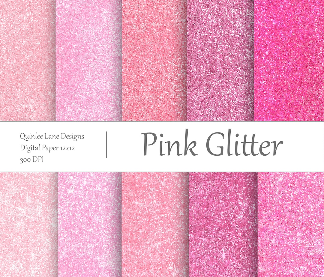 Pink Glitter Digital Paper | Digital Paper Pack | Glitter Backgrounds ...