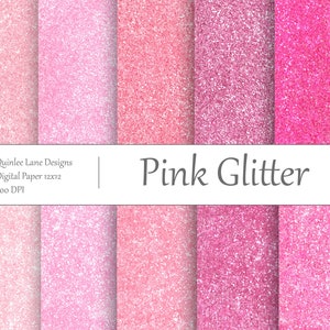 Pink Glitter Digital Paper | Digital Paper Pack | Glitter Backgrounds ...