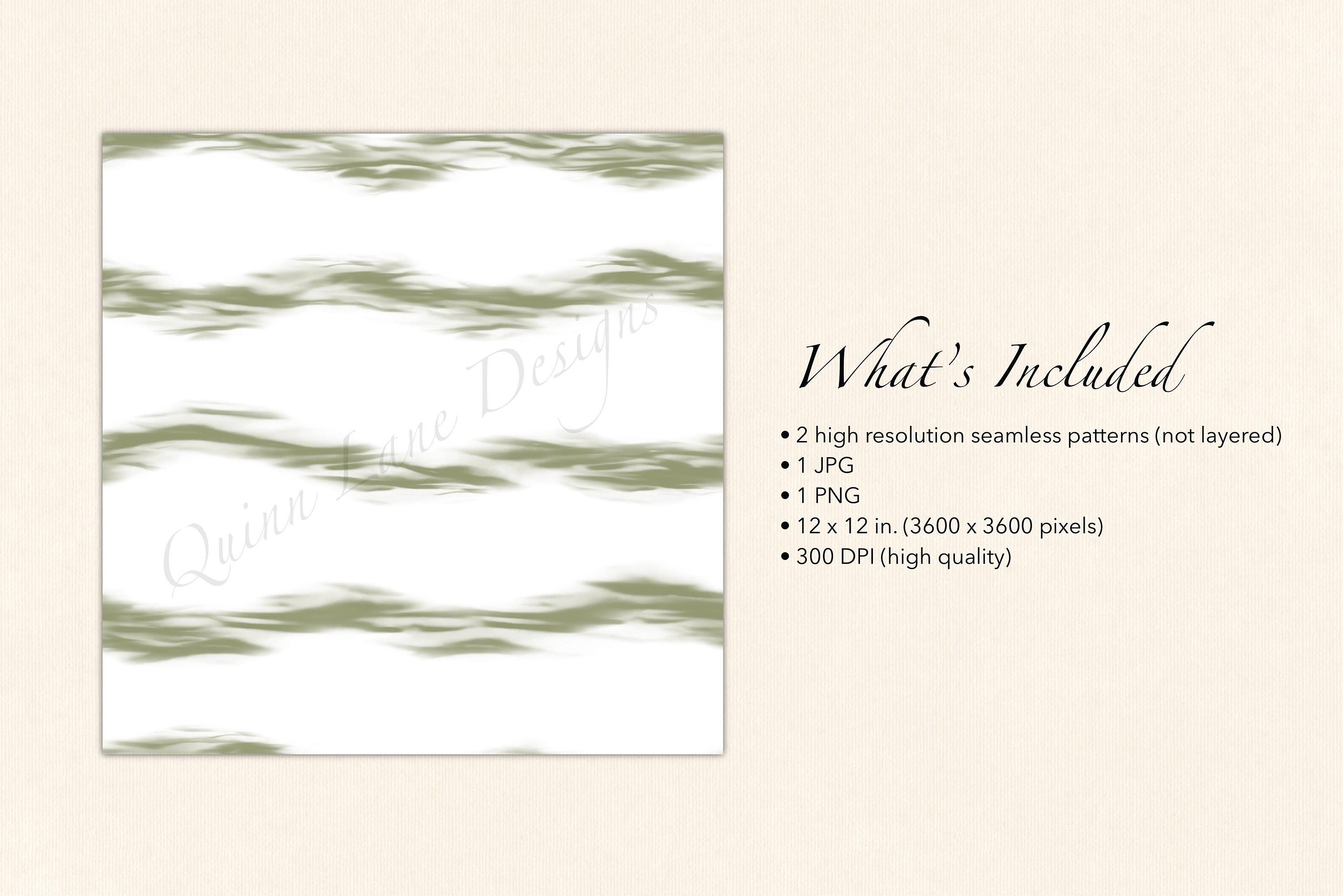 Sage Green Ocean Waves Seamless Pattern, Abstract Wavy Lines Surface ...
