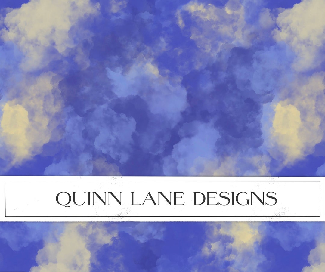 Blue Clouds Seamless Pattern, Sky Fabric Design (digital Download) - Etsy