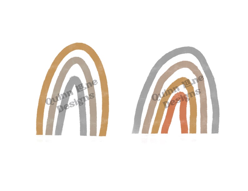 20 Boho Rainbow PNG Files, Digital Download, Digital Graphics, Bohemian ...