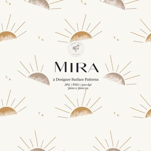 Boho Sun Surface Pattern Bohemian Style Seamless Pattern - Etsy