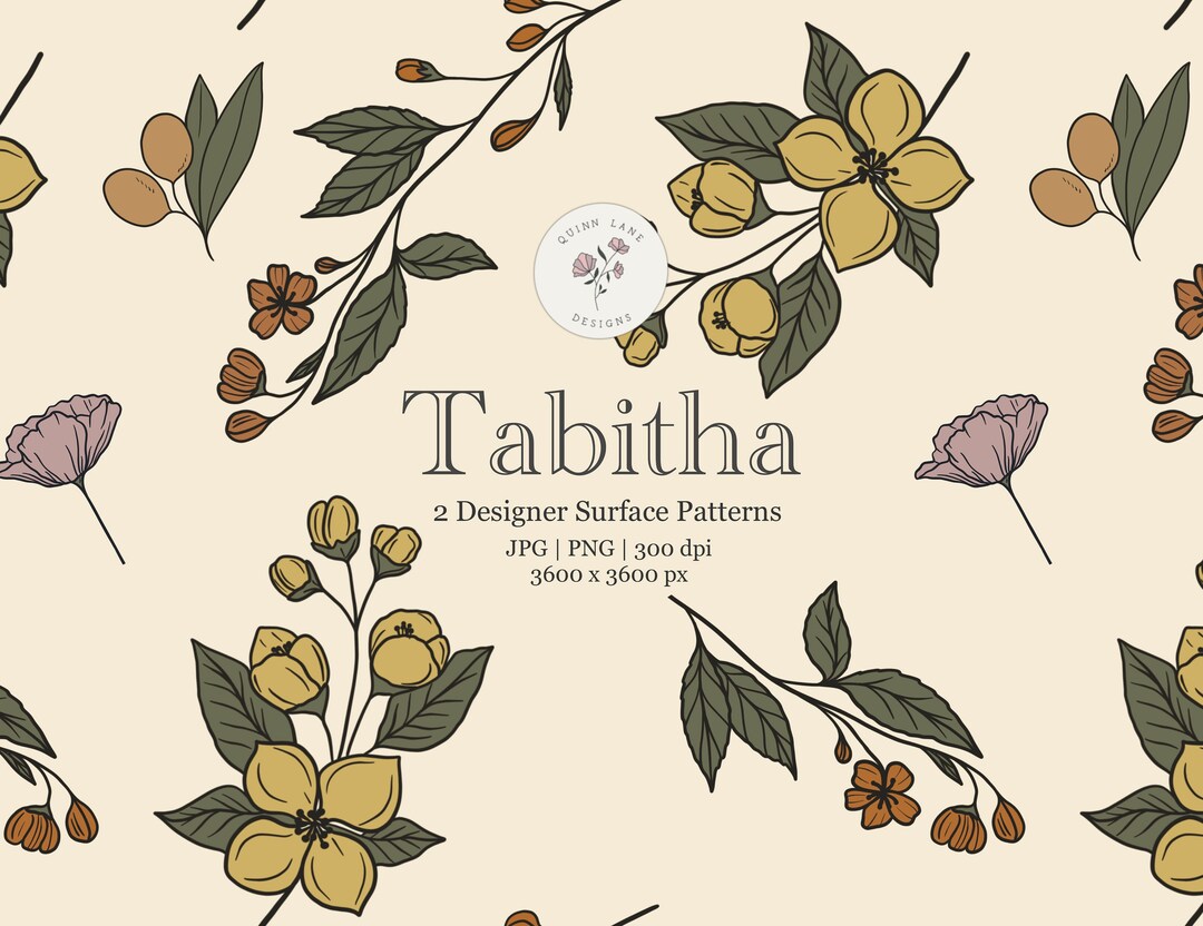 Spring Floral Surface Pattern Tabitha Flower Seamless - Etsy