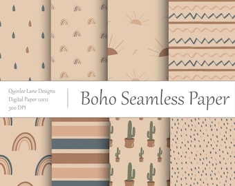 Boho Abstract Digital Paper Pink 10 A4 Papers Neutral - Etsy