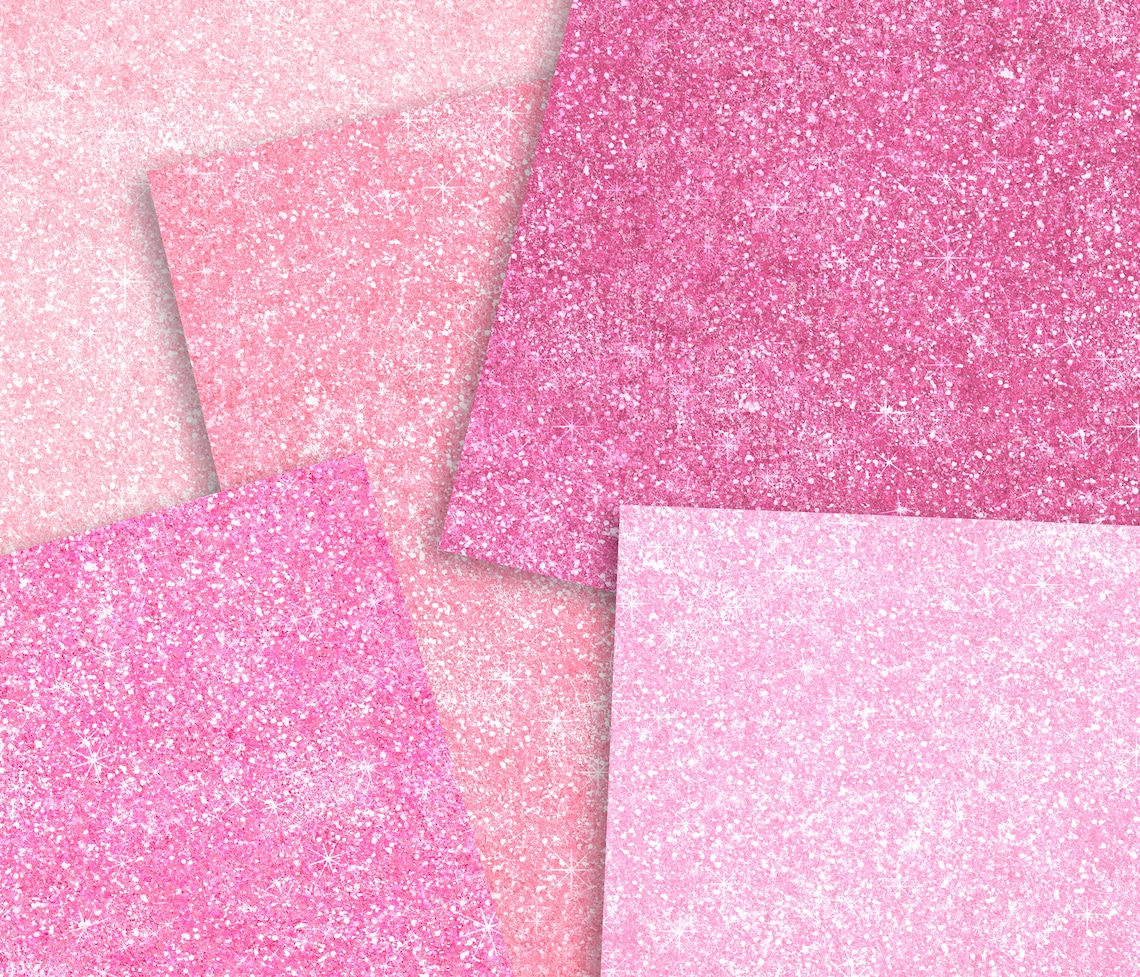 Pink Glitter Digital Paper Digital Paper Pack Glitter Backgrounds ...