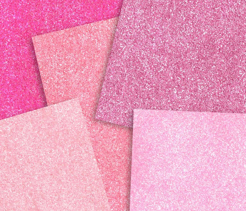 Pink Glitter Digital Paper | Digital Paper Pack | Glitter Backgrounds ...