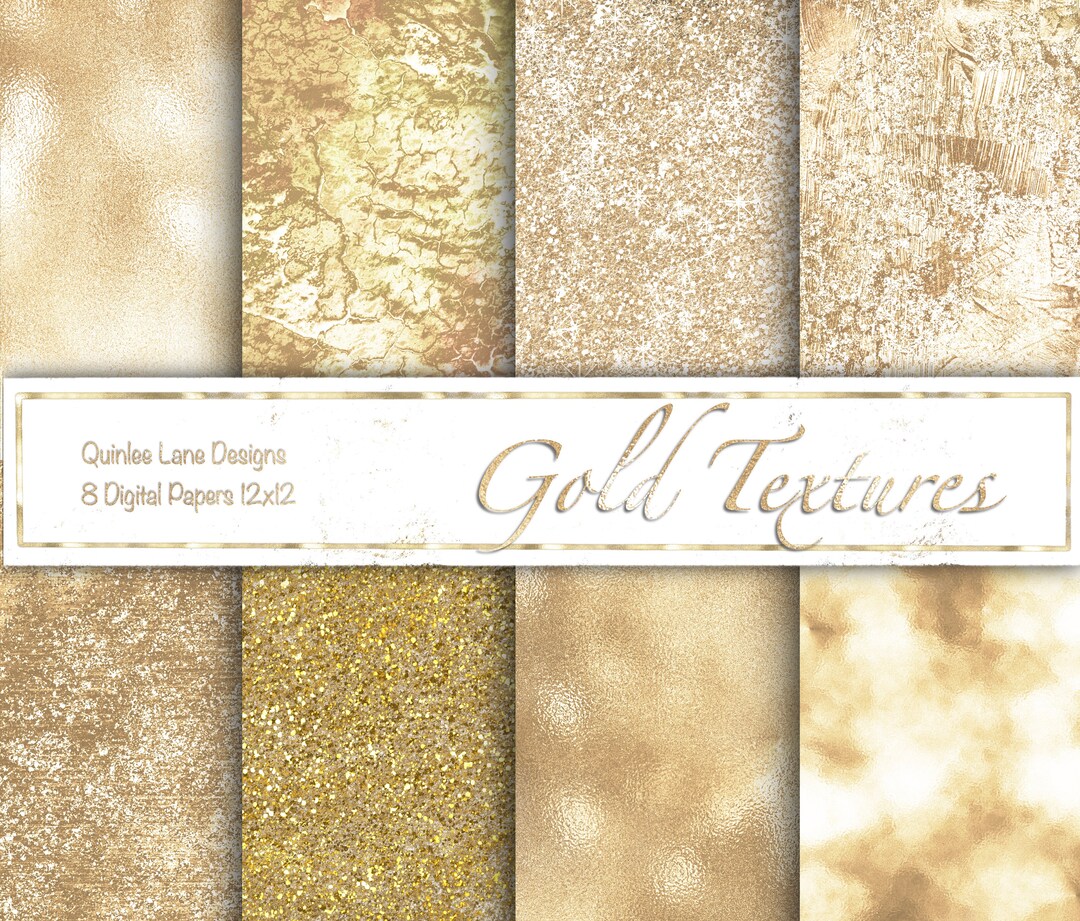 Gold Foil Textures, Shiny Scrapbook Paper (digital Download) - Etsy