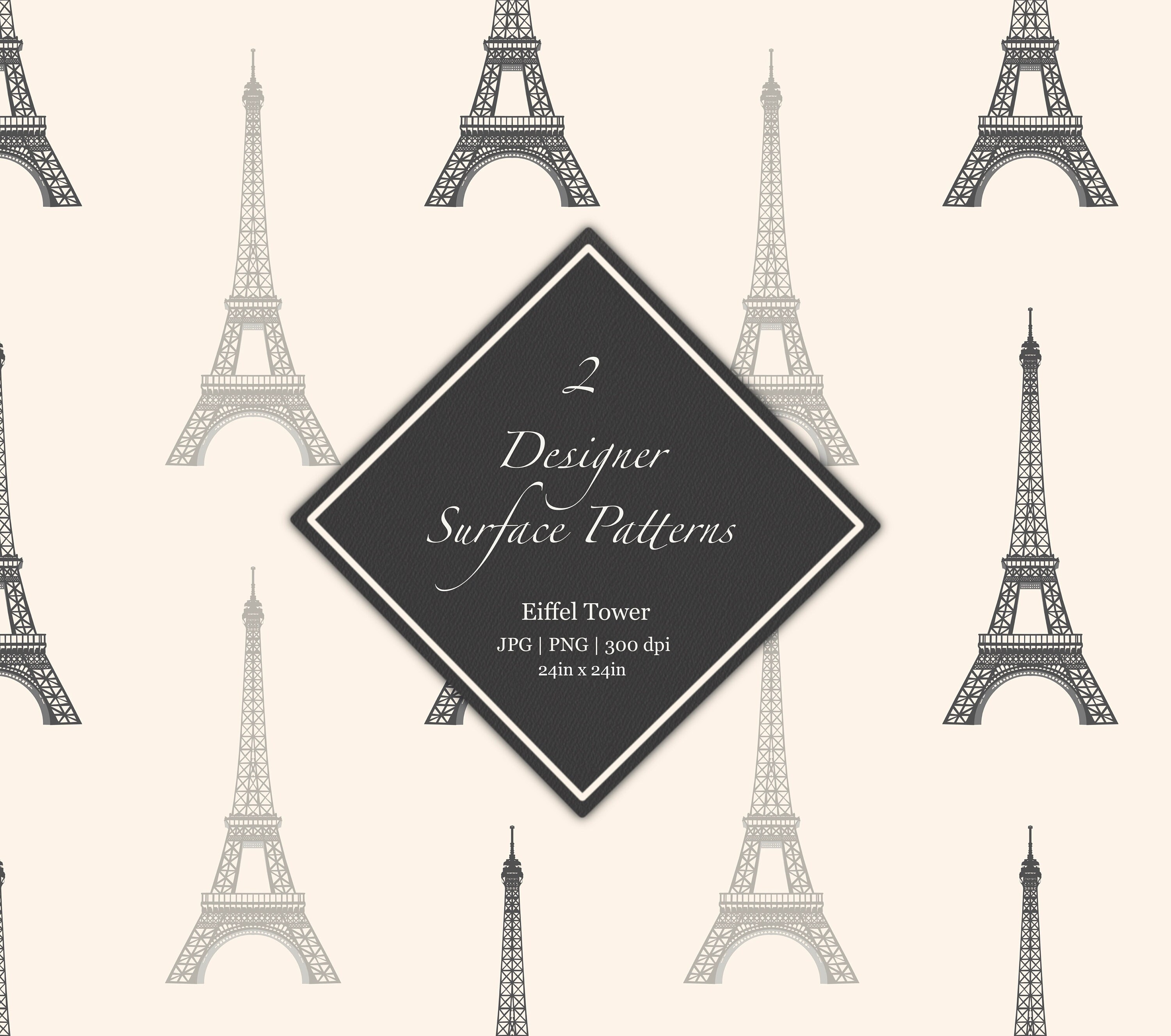 Eiffel Tower Seamless Pattern Eiffel Tower Surface Pattern | Etsy