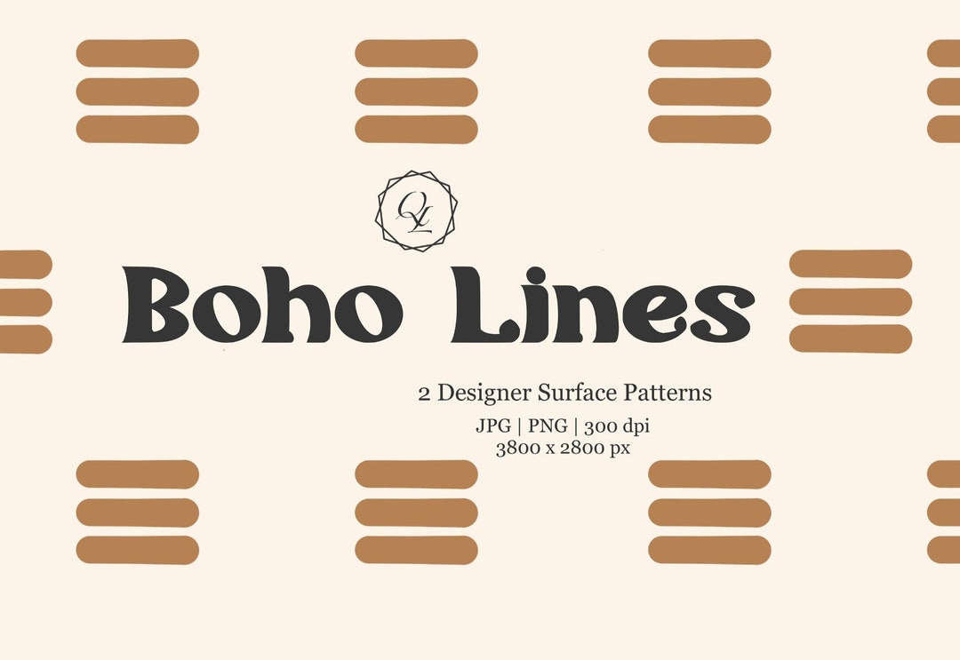 Boho Lines Seamless Pattern Boho Fabric Design Boho Surface - Etsy