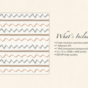 Boho Zigzag Lines Surface Pattern, Andra Pattern, Bohemian Seamless ...