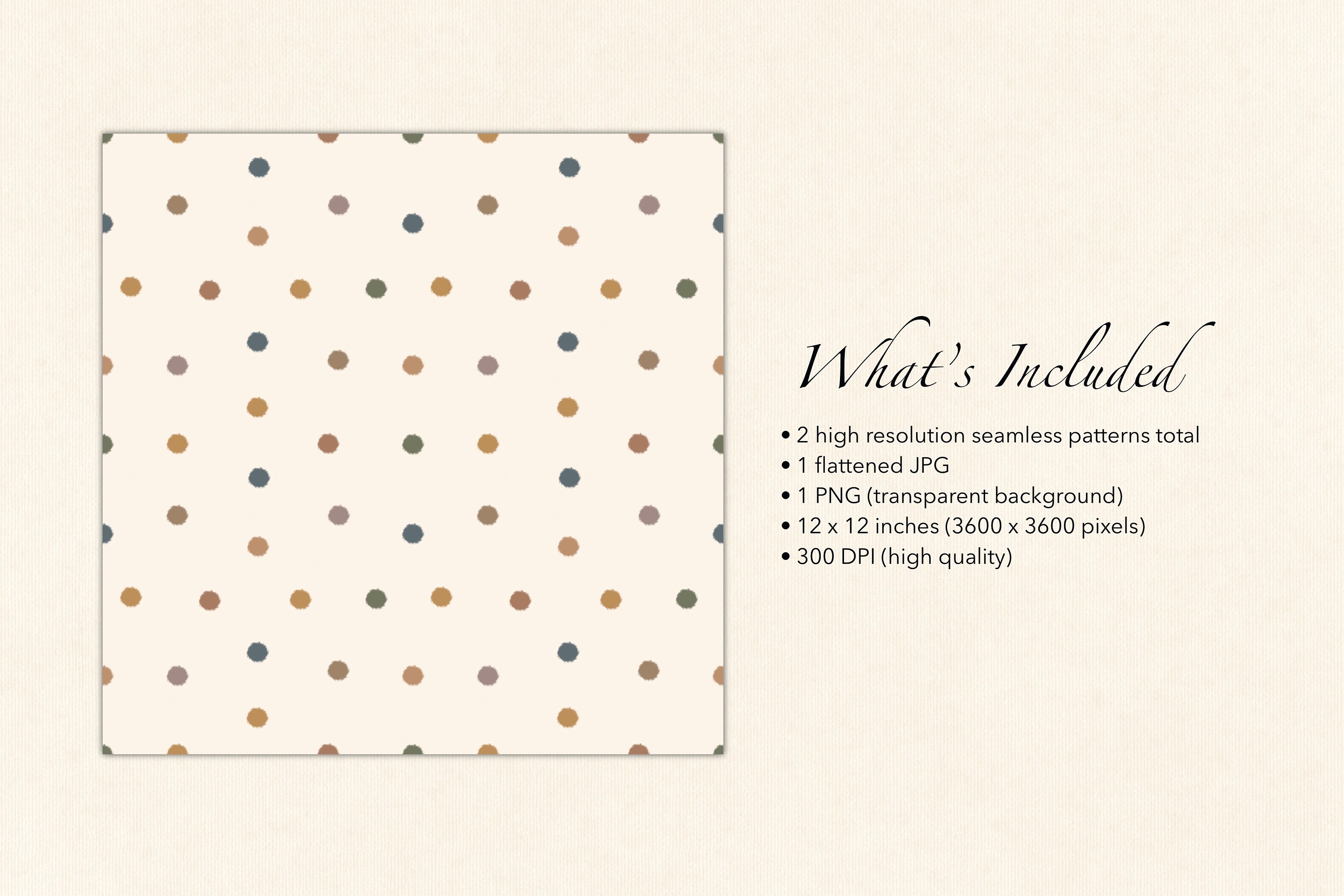 Boho Colored Polka Dots Surface Pattern, Seamless Pattern, Bohemian ...