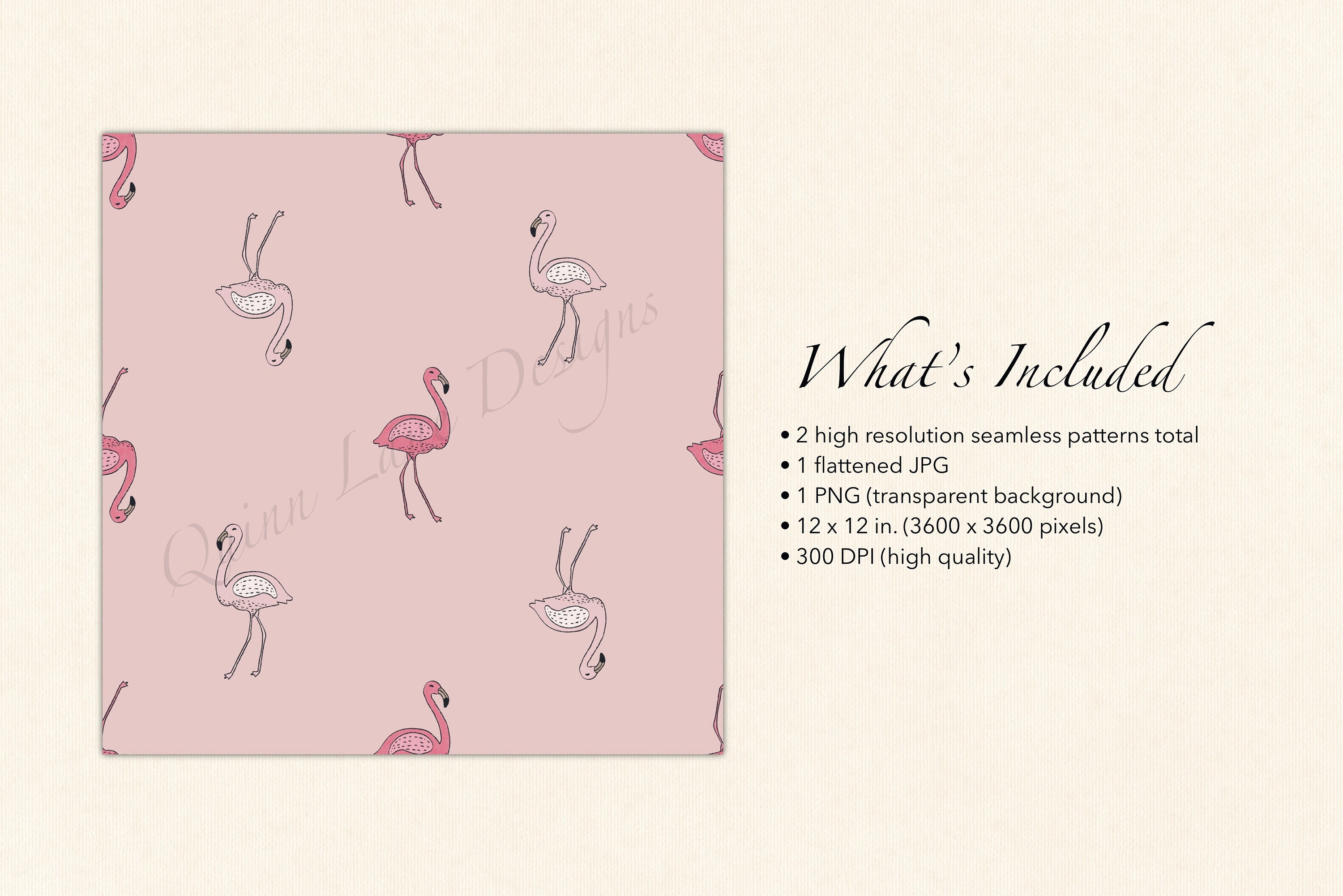 Pink Flamingo Surface Pattern, Flamingo Seamless Pattern, Repeat ...
