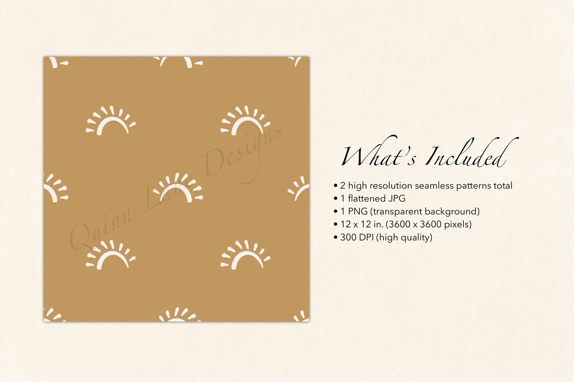 Boho Solar Surface Pattern Sun Seamless Pattern Minimalist - Etsy