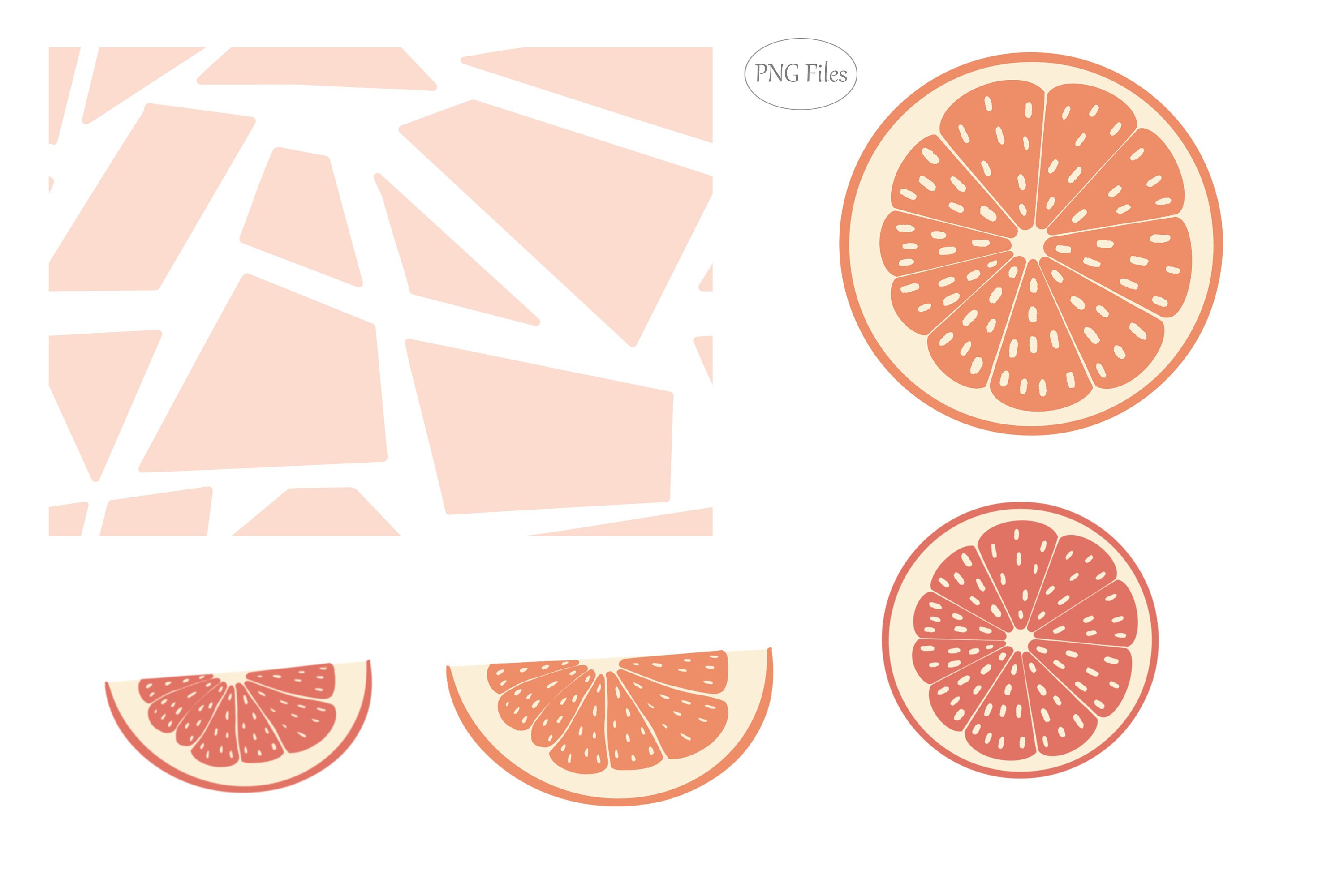 Grapefruit Seamless Patterns and Graphics, Grapefruit PNG File, Surface ...