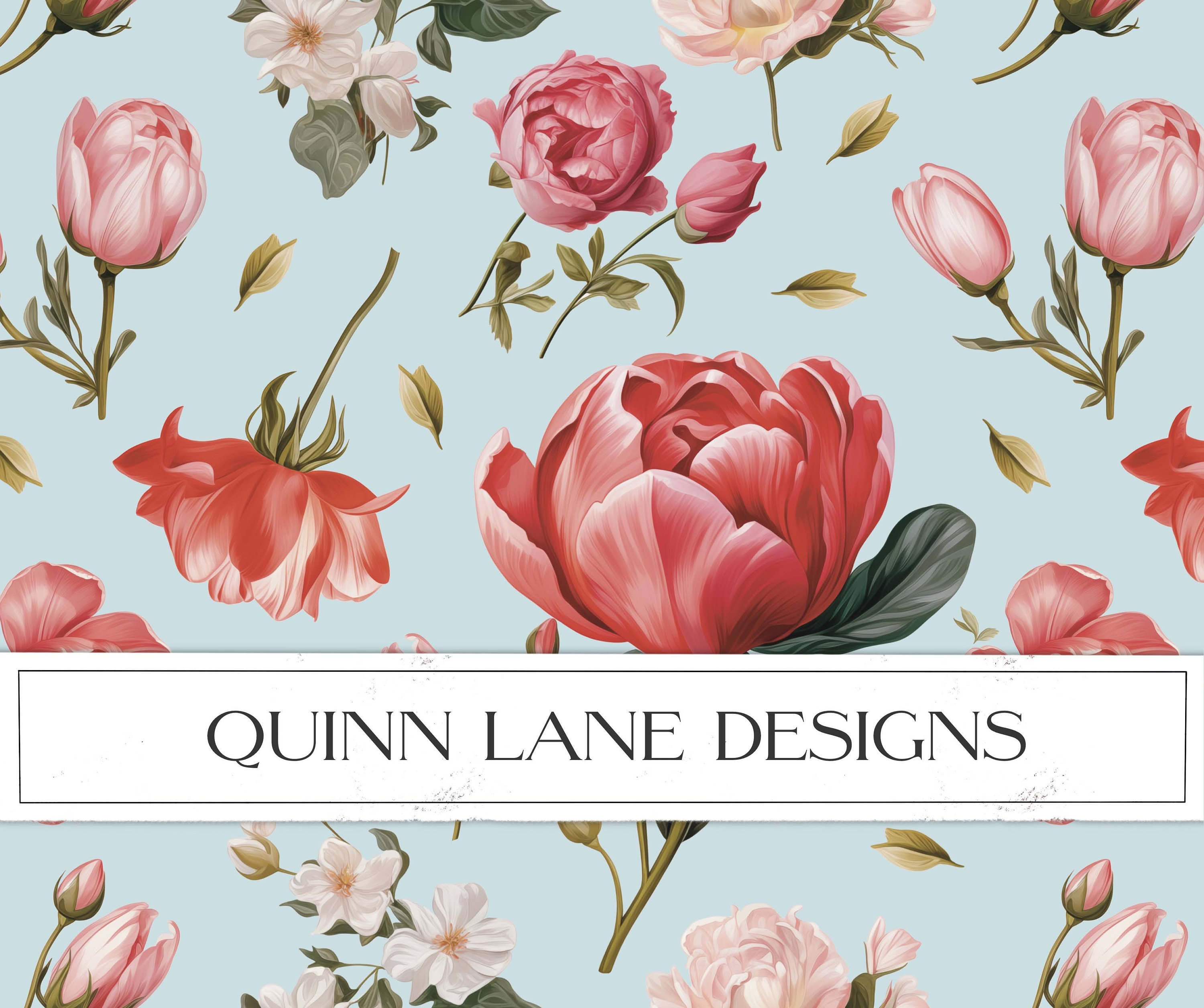 Beautiful Realistic Peony Seamless Pattern, Valentine's Day Floral ...