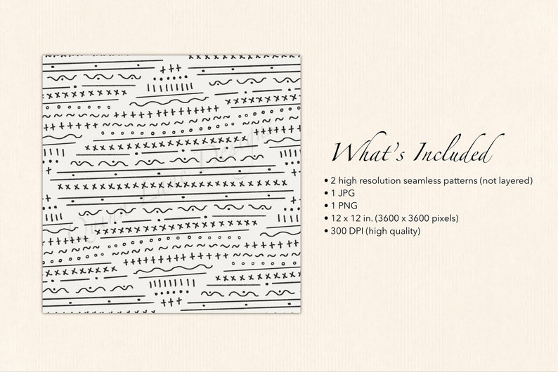 Bohemian Symbols Seamless Pattern, Boho Markings Surface Pattern, Hand ...