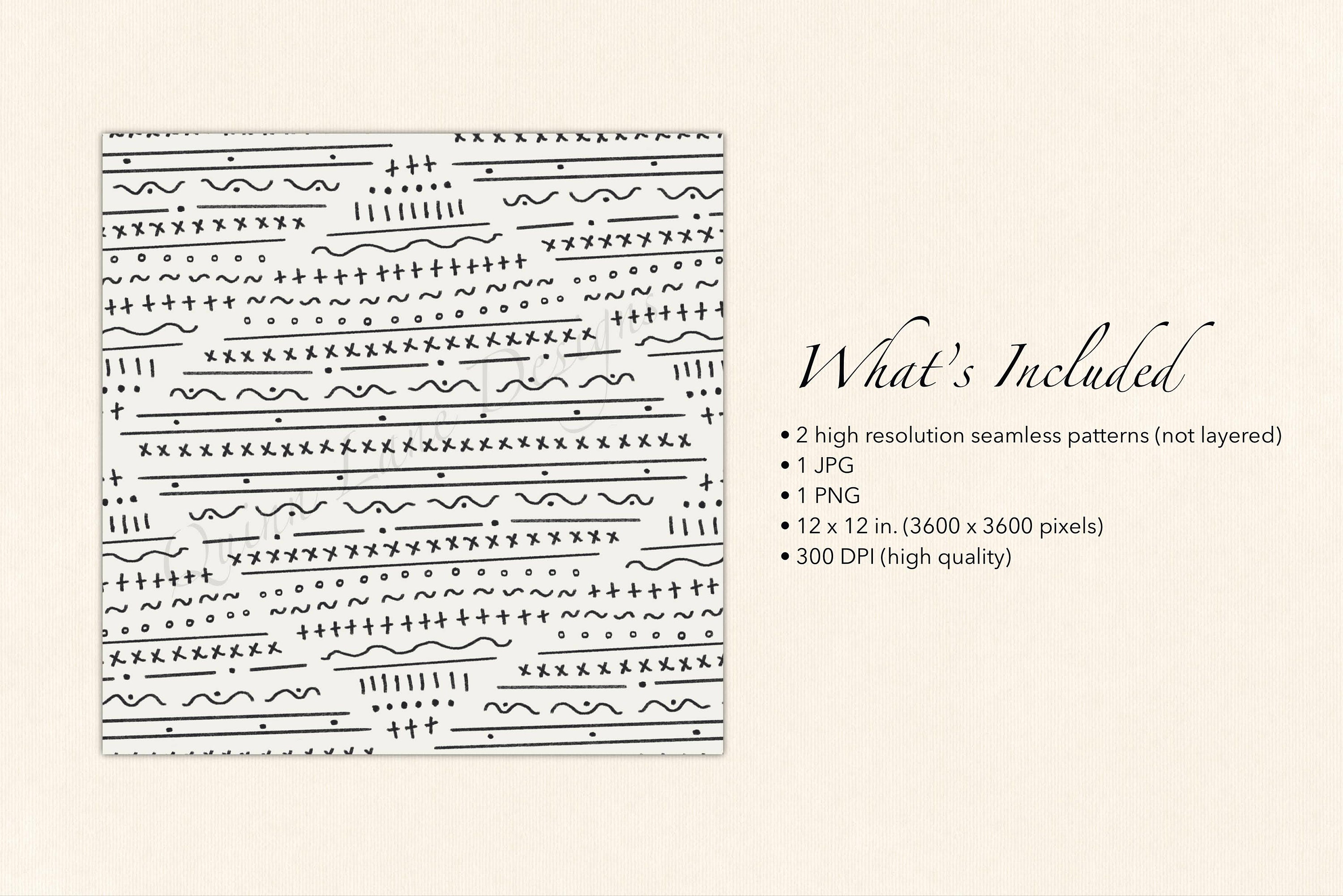 Bohemian Symbols Seamless Pattern, Boho Markings Surface Pattern, Hand ...