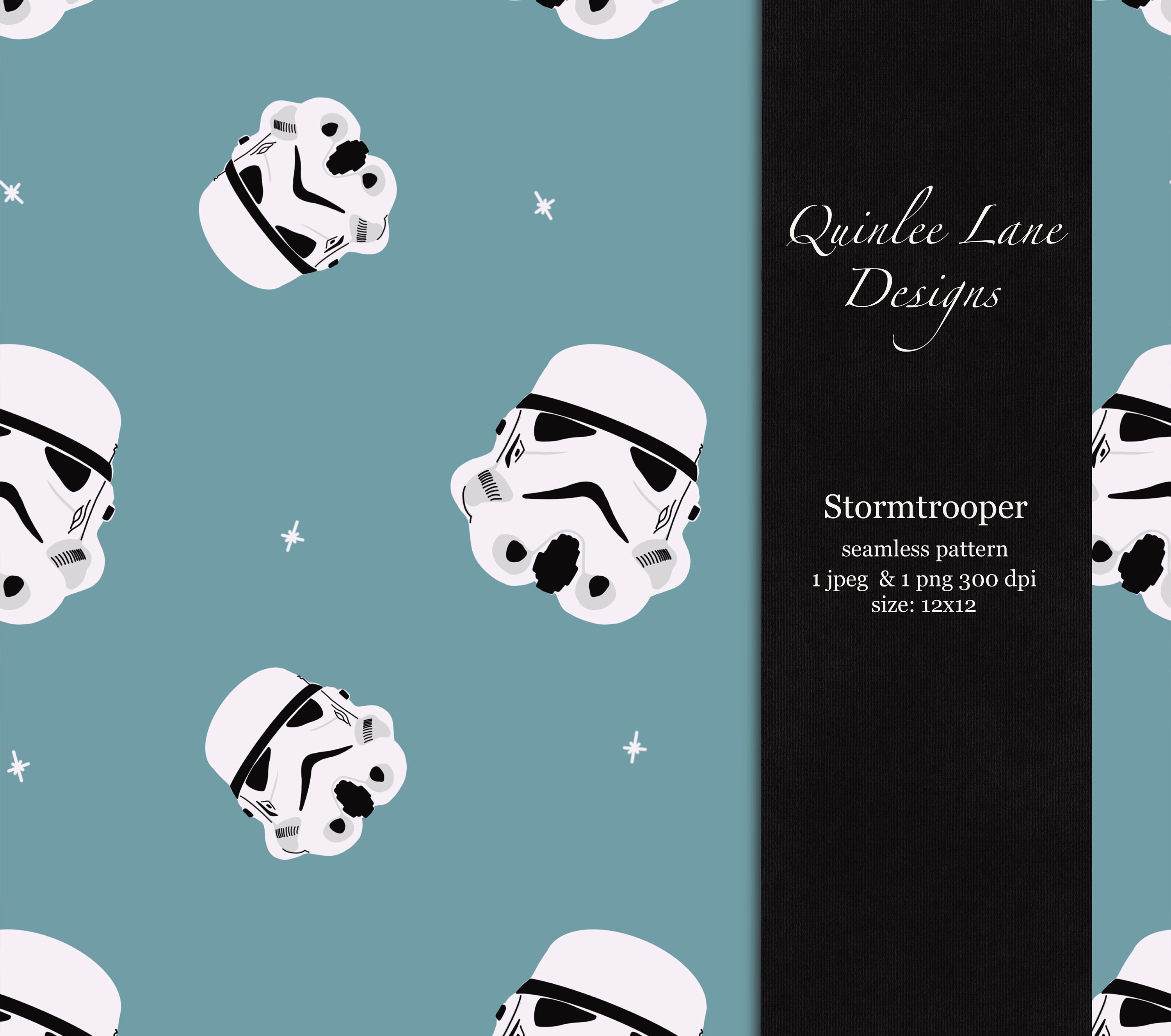 Stormtrooper Seamless Pattern Fabric Design Star Wars | Etsy