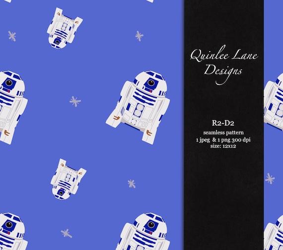 R2-D2 Seamless Digital Download Pattern Star Wars Fabric - Etsy