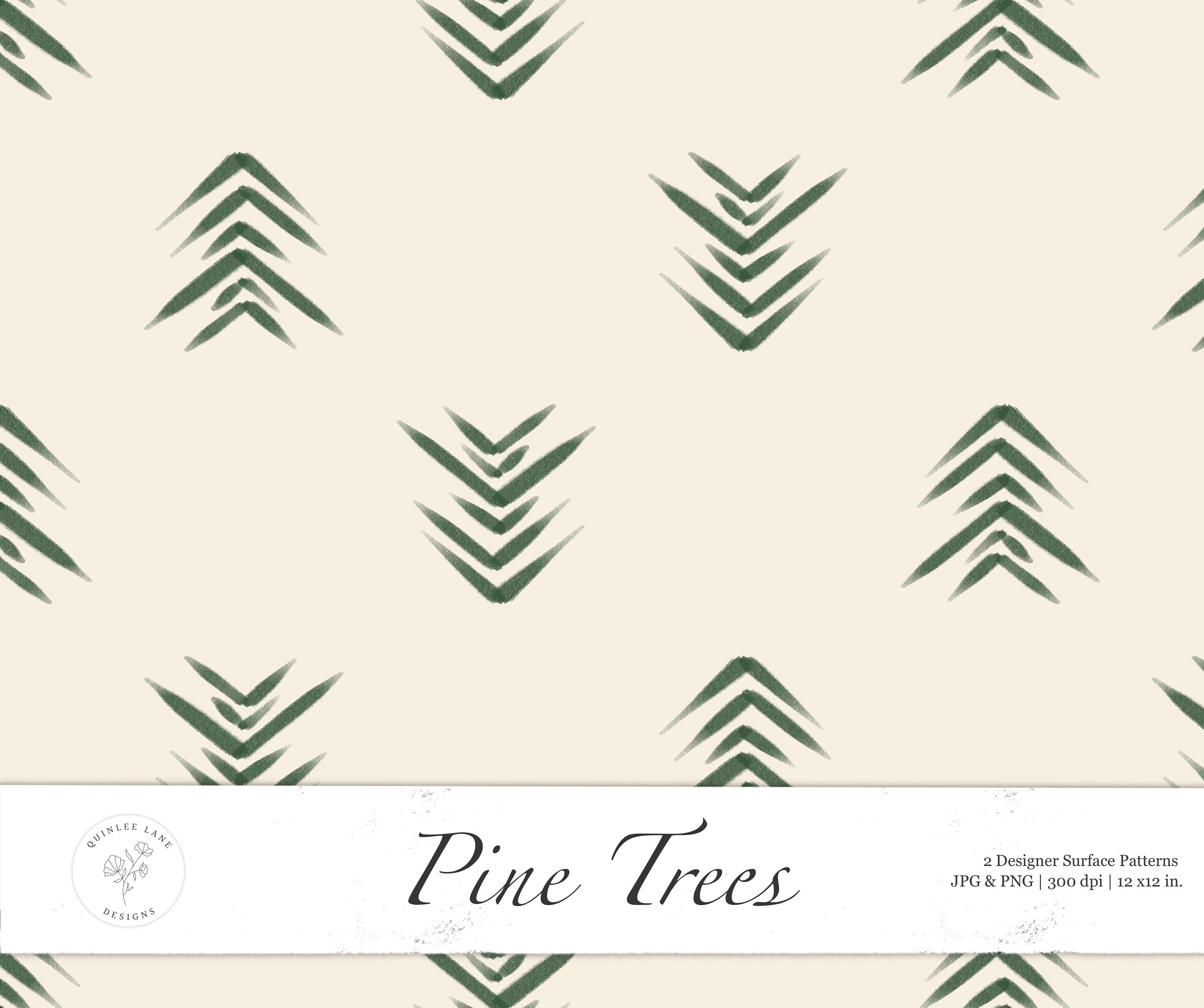 Pine Trees Textile Pattern Fabric Design Christmas Trees - Etsy