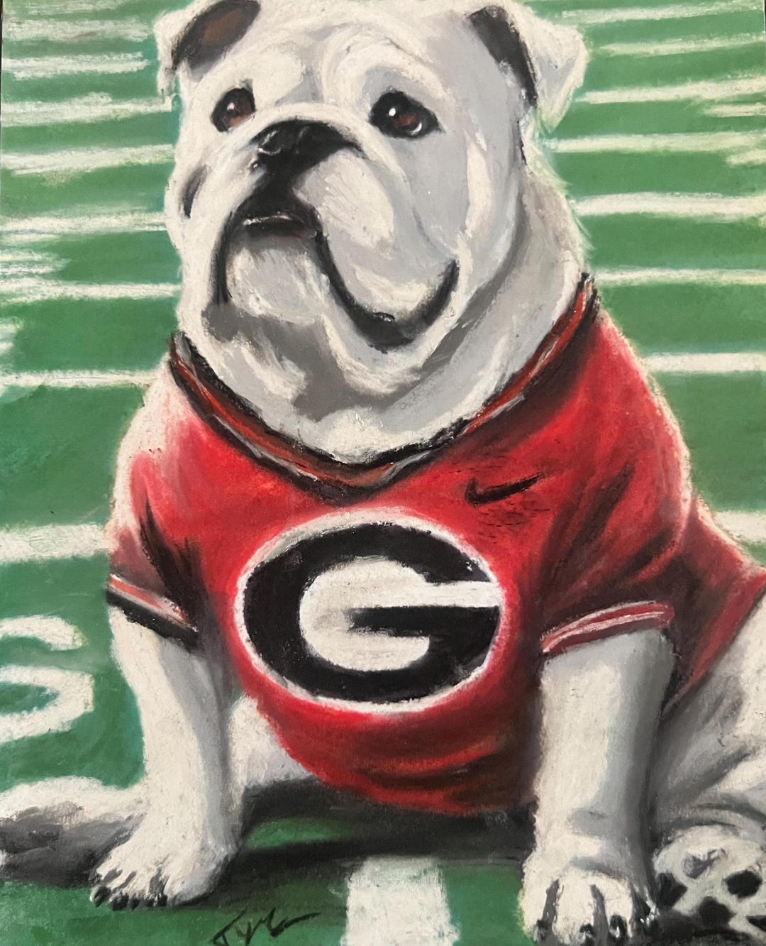 Original Pastel Artwork by Tyrus - Georgia Bulldogs Chalk Pastel ...