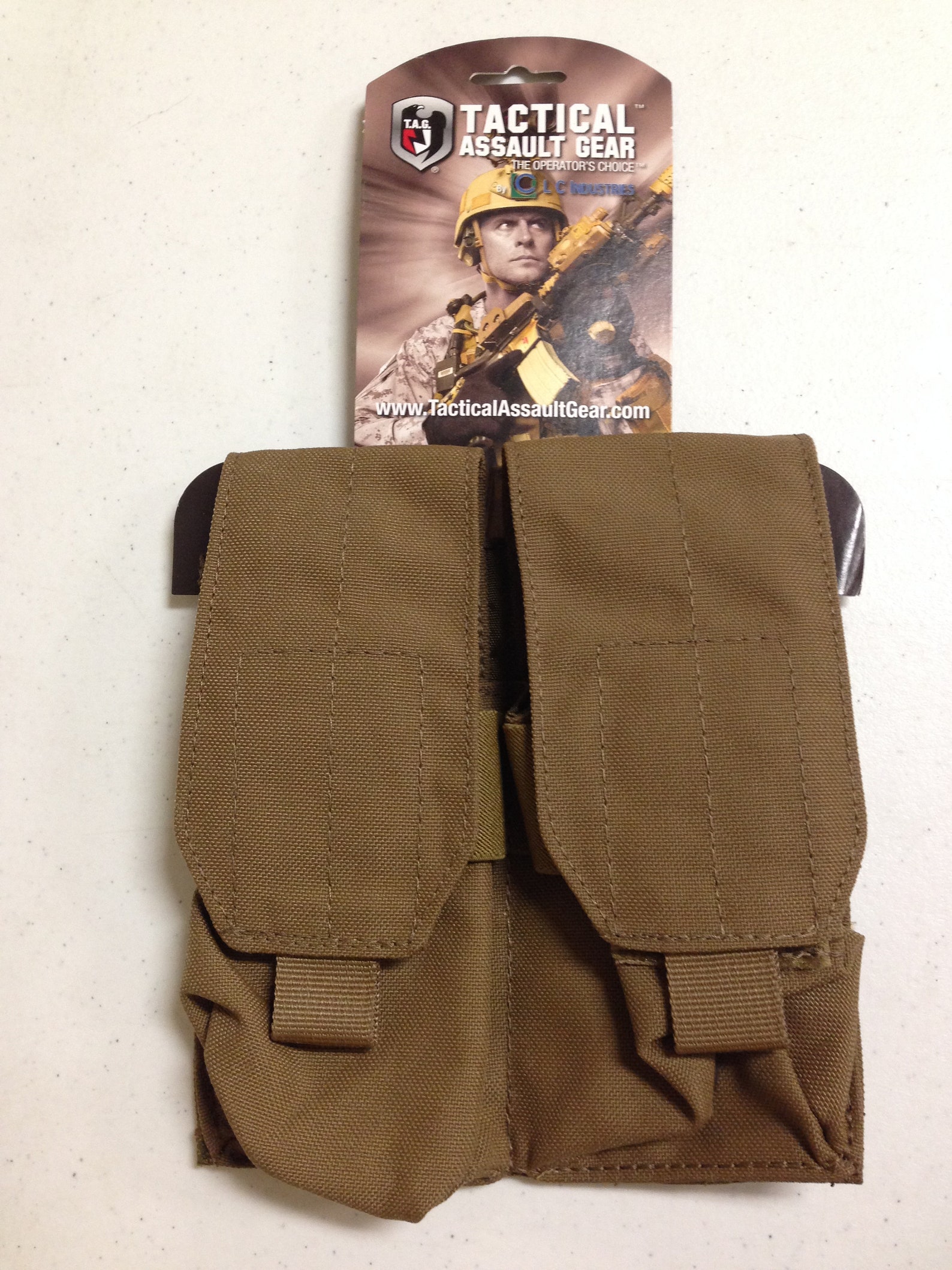 Tactical Assault Gear TAG Coyote Brown Double Mag Pouch 2 PER Pouch ...