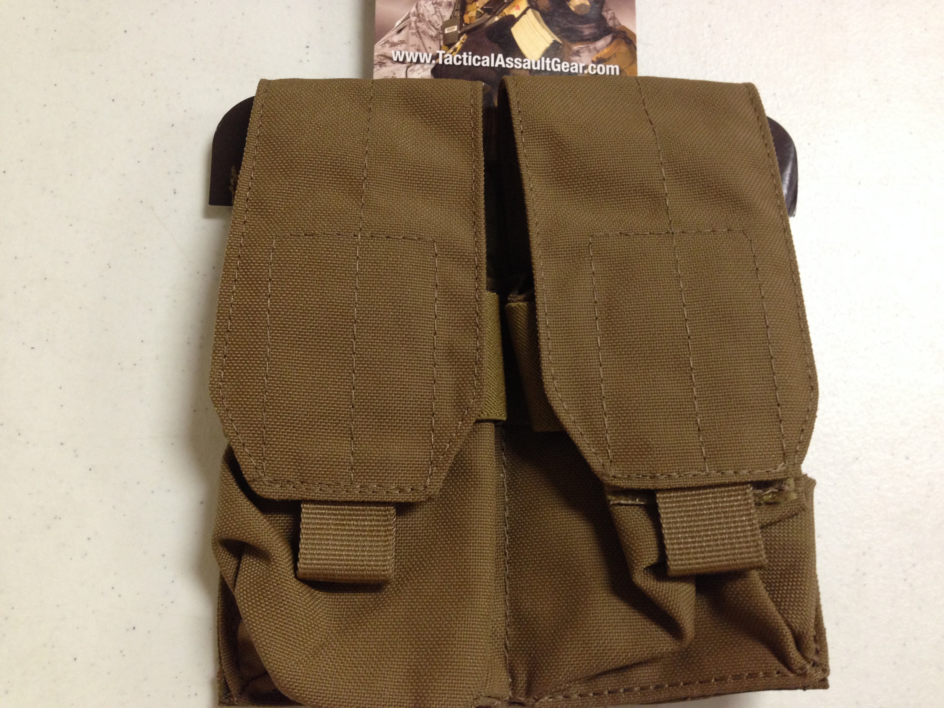 Tactical Assault Gear TAG Coyote Brown Double Mag Pouch 2 PER Pouch ...