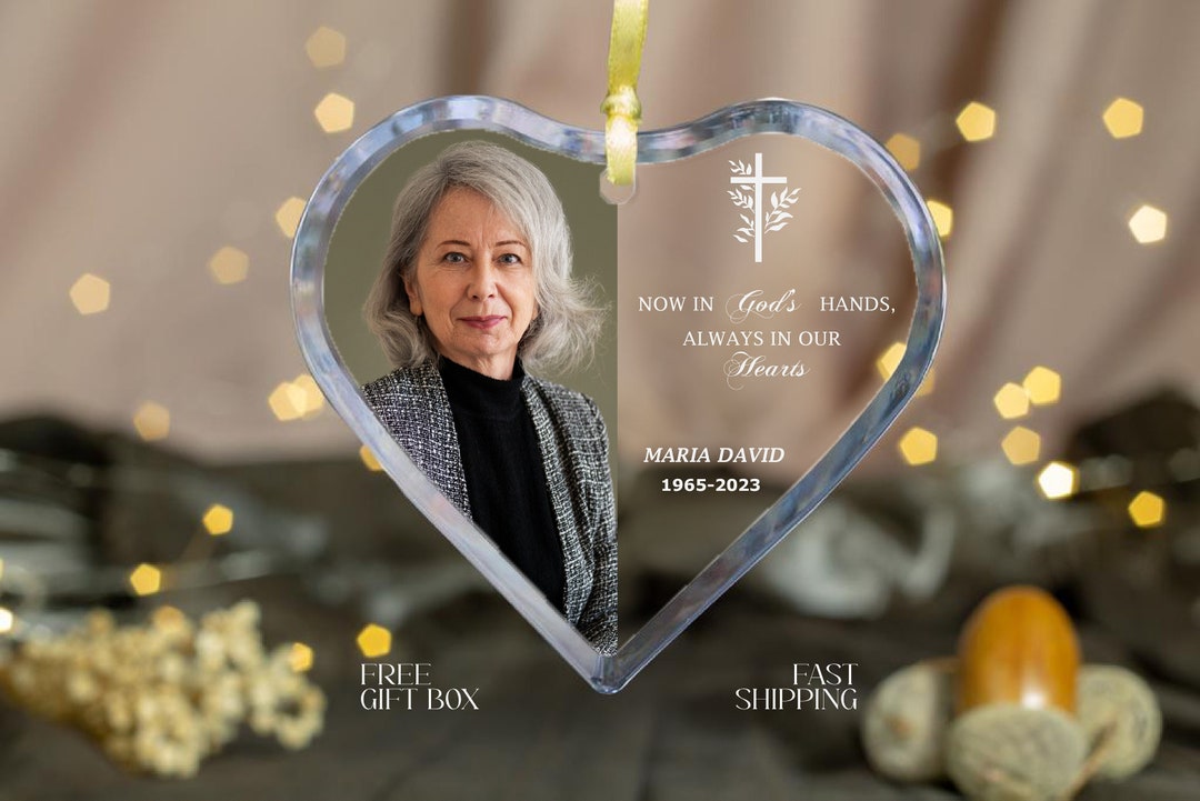 Custom Memorial Glass Ornament, Personalized in Loving Memory Ornament ...
