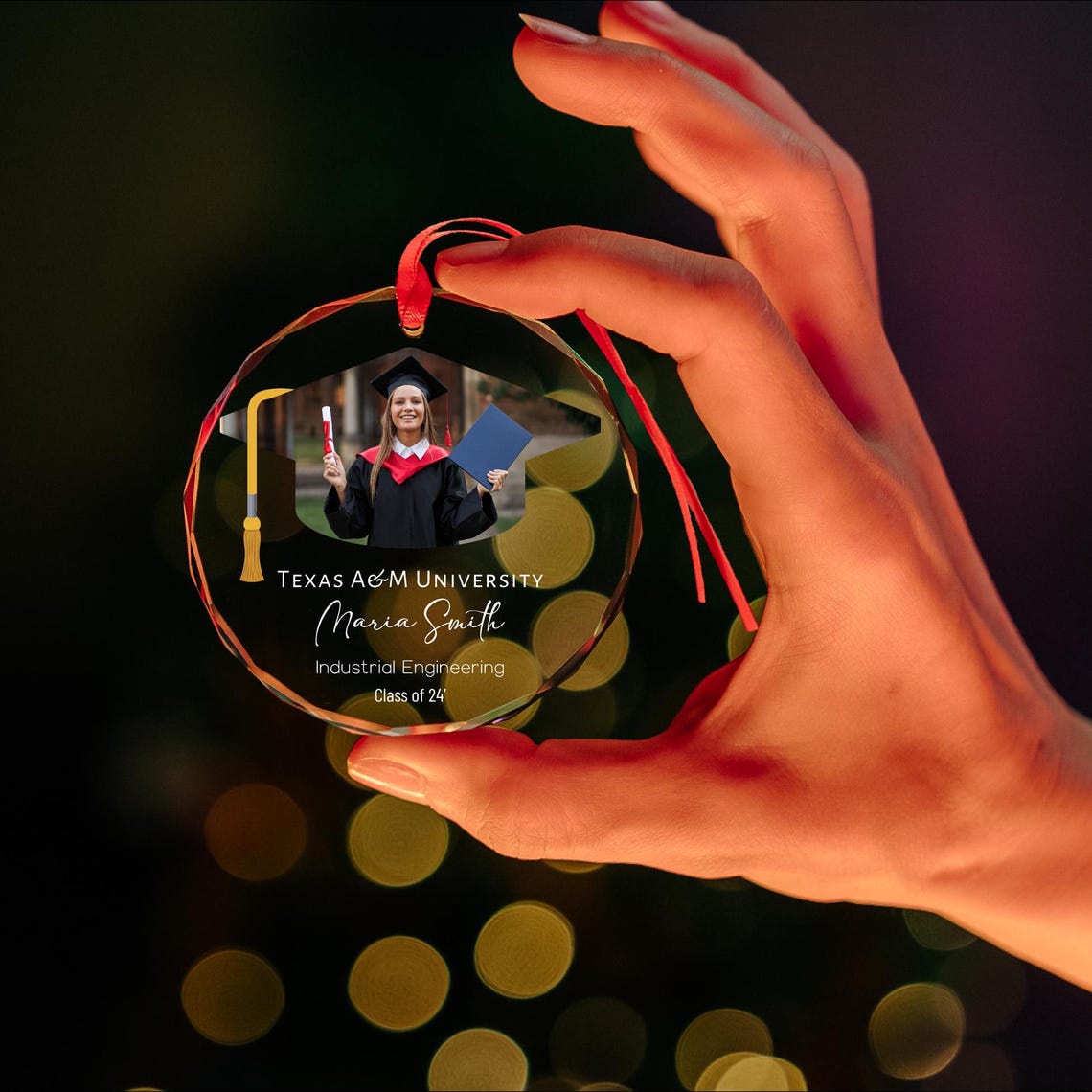 Personalized Graduation Glass Ornament, 2025 Graduation Gift, Graduate ...
