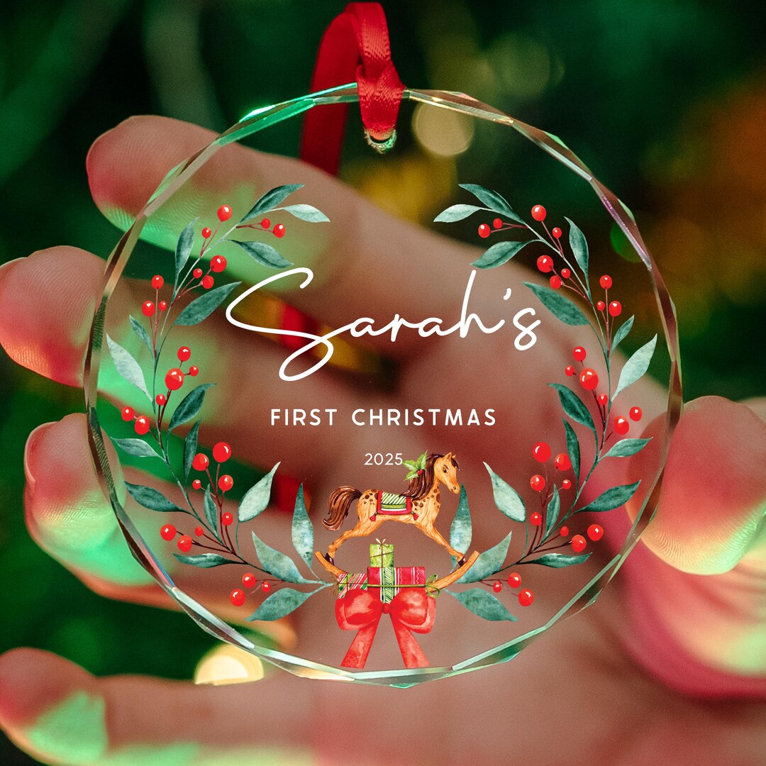 Personalized Baby's First Christmas Ornament: Custom Ceramic Keepsake ...