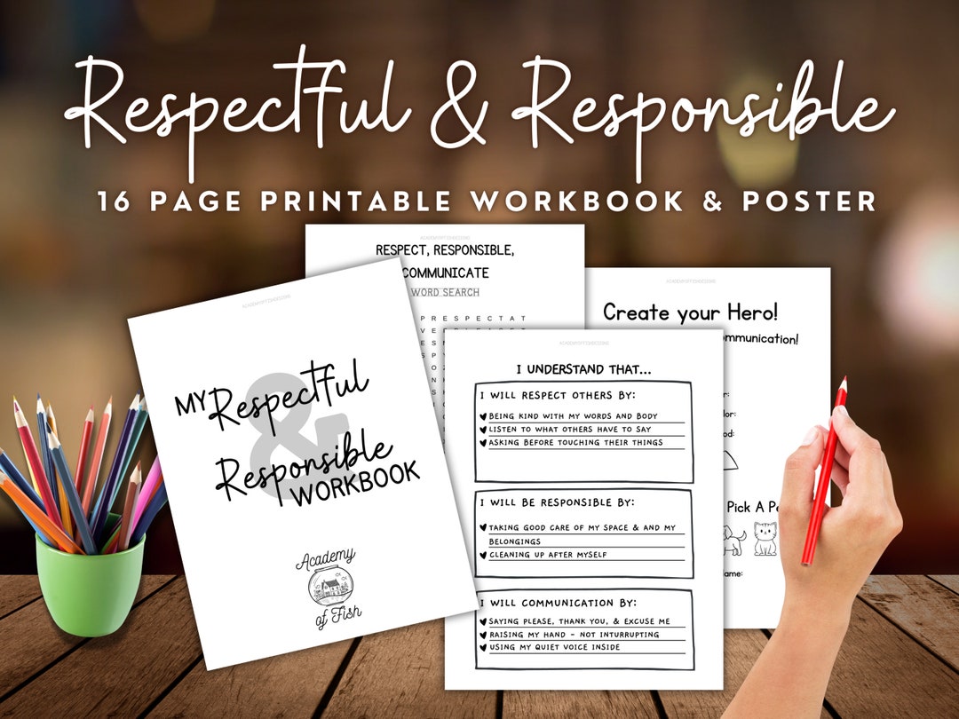 Respectful & Responsible Family Workbook: Printable Character Education ...