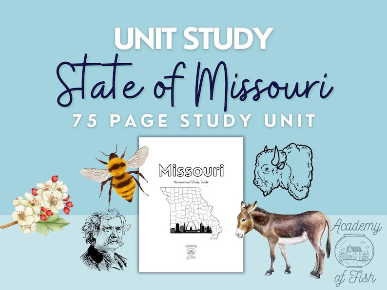 Missouri State Study Unit | Social Studies | Unit Study Guide ...