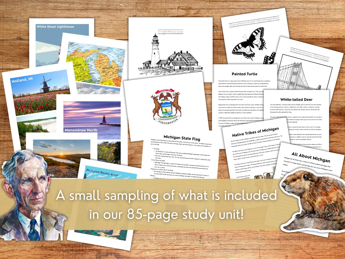 Michigan State Study Unit | Social Studies | Unit Study Guide ...
