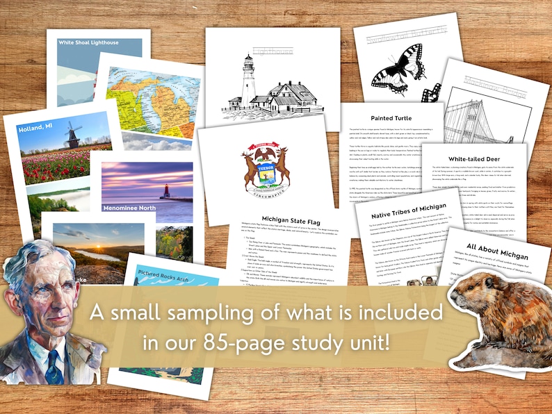 Michigan State Study Unit | Social Studies | Unit Study Guide ...