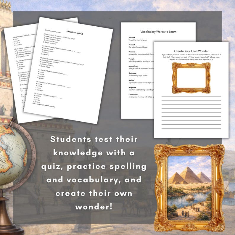 Seven Wonders of the Ancient World | Printable Homeschool History Mini ...