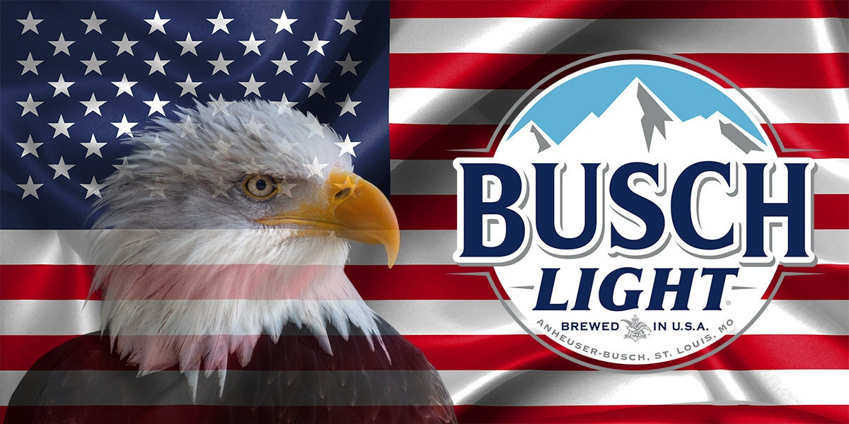 Busch Light American Eagle Flag 4' x 8' Decal | Etsy