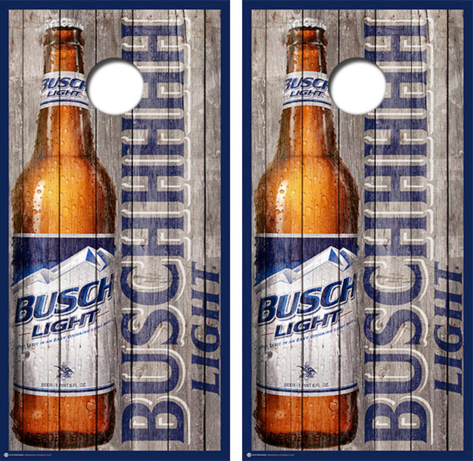 Busch Light Beer Bottle Barnwood Cornhole Wrap Decal with Free | Etsy