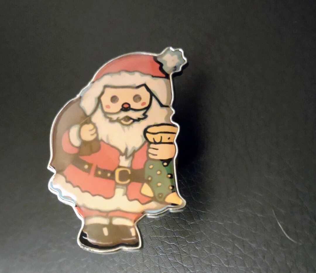 Vintage 2 Inch Santa Clause Broach Christmas Pin Antique Holiday ...