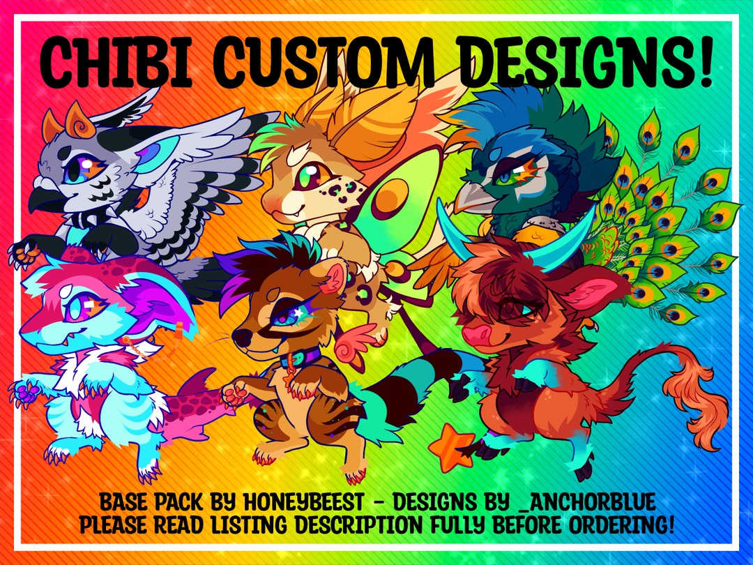Chibi Custom Original Character Design Furry/fursona Adoptable - Etsy