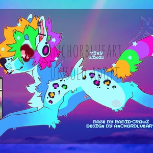 Rainbow Dash Scene Sparkledog Furry/fursona Adoptable - Etsy
