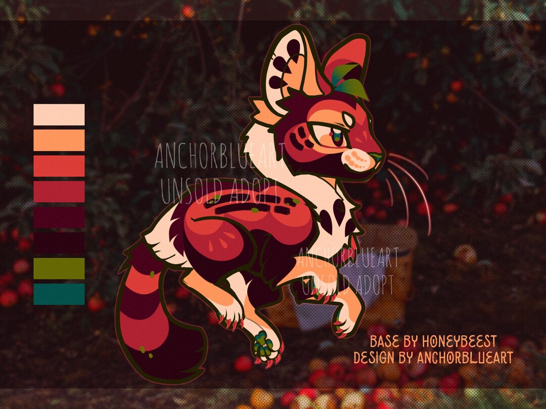 Cozy Apple Serval Furry/fursona Adoptable - Etsy