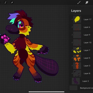 Colorful Platypus Furry/fursona Adoptable - Etsy