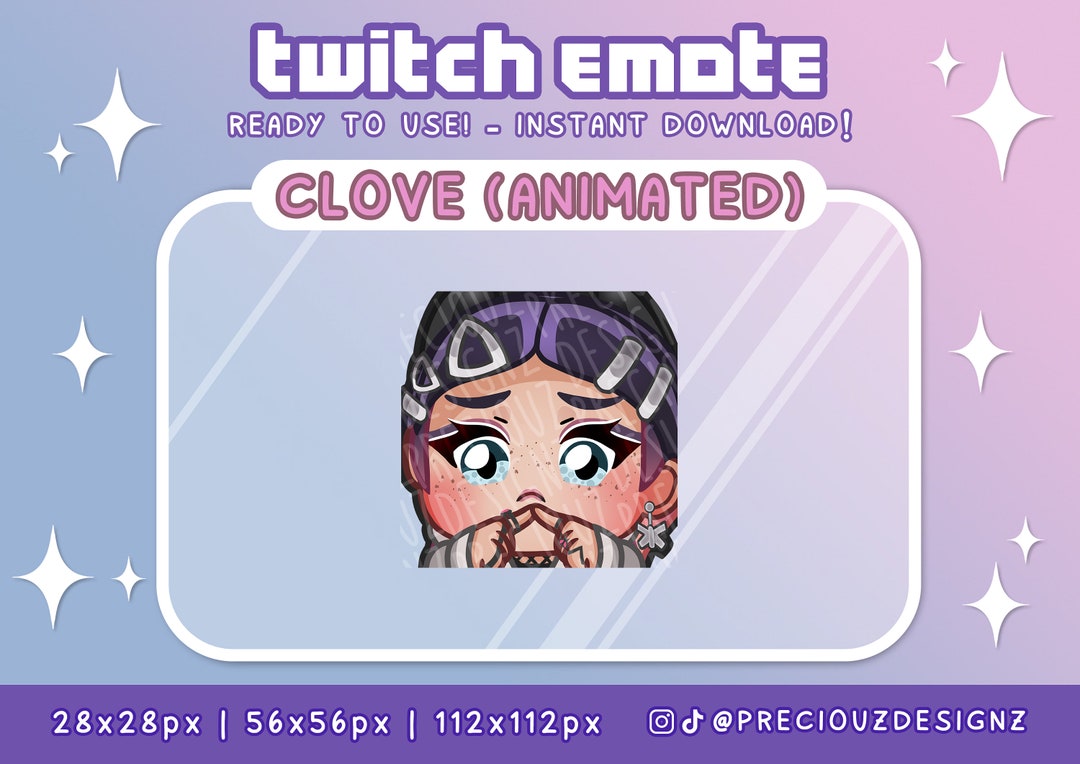 Animated Clove Valorant Emote for Twitch, Discord, Youtube Chibi Cute ...