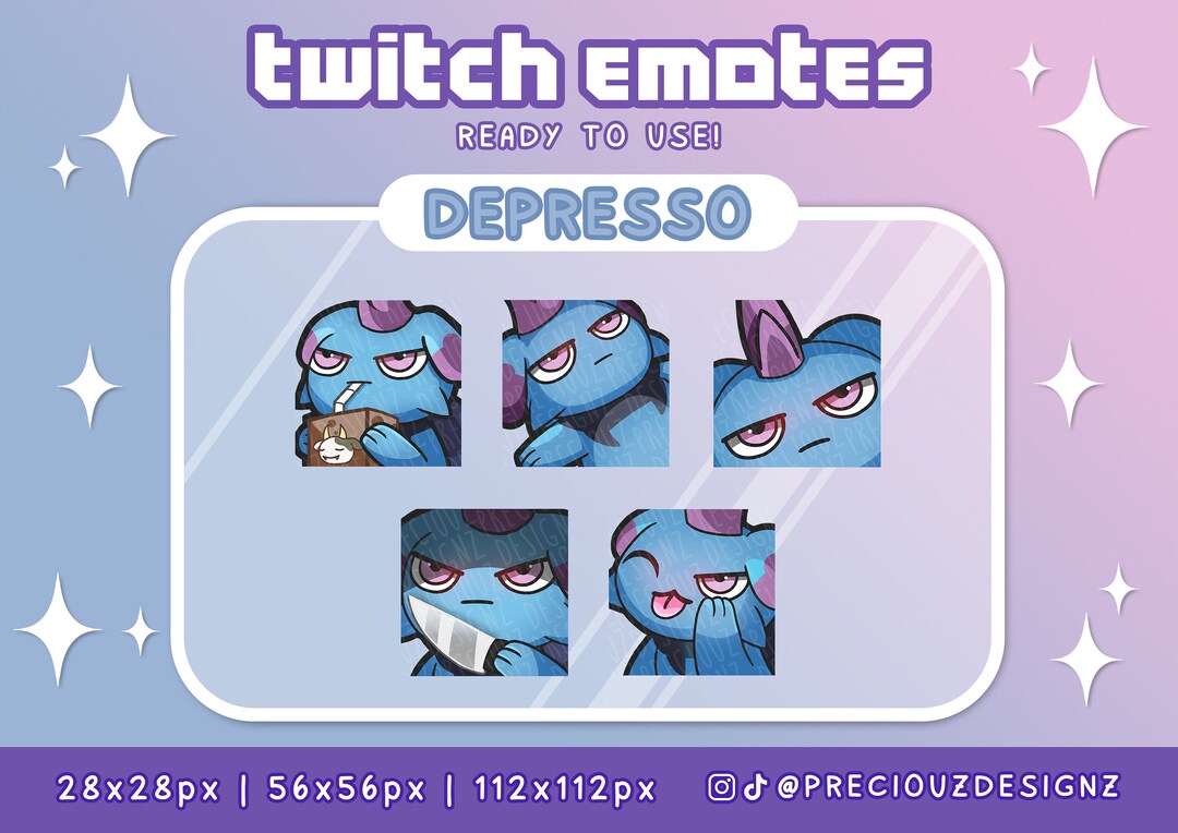 5 Cute Depresso Emotes Palworld for Twitch, Discord, Youtube Chibi ...