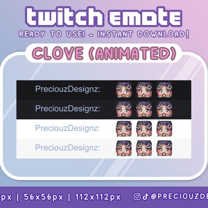 Clove Valorant Animated Emote for Twitch, Discord, Youtube Chibi Cute ...