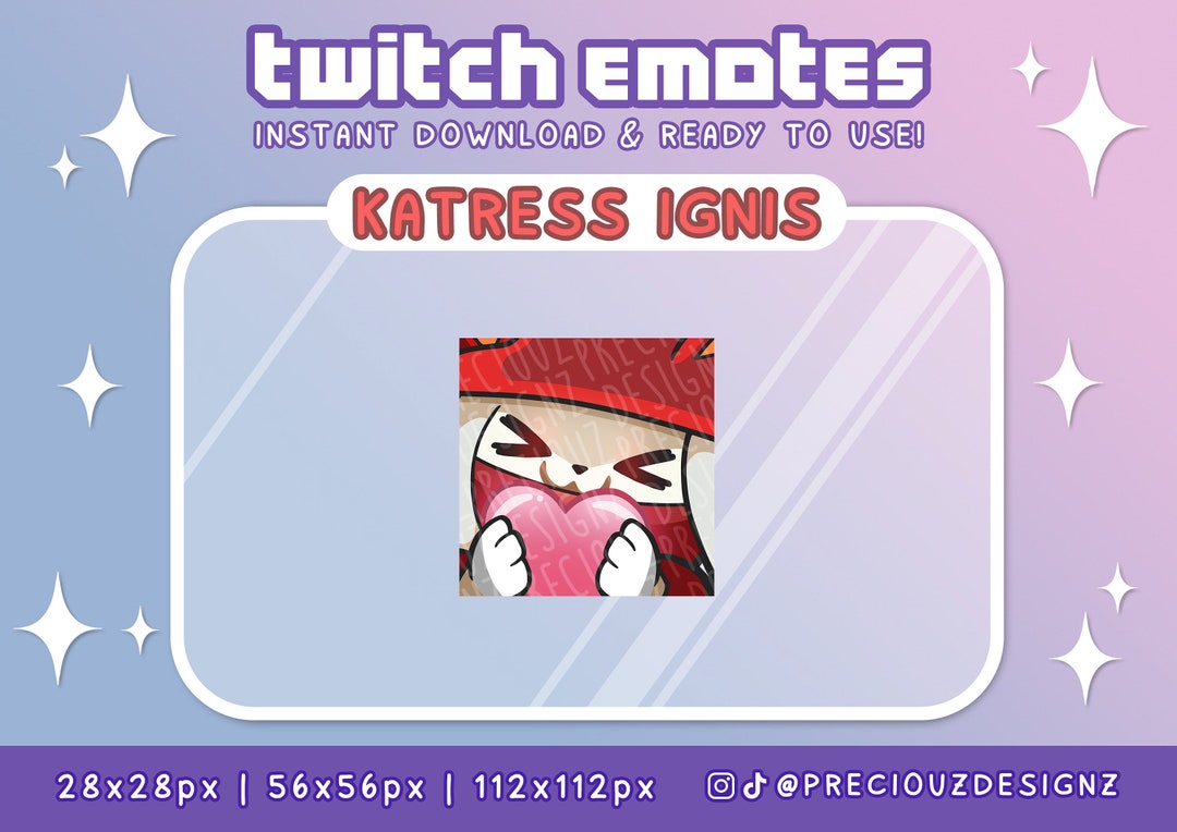 Heart Love Katress Ignis Emote Palworld for Twitch, Discord, Youtube Chibi PALWORLD KATRESS ...