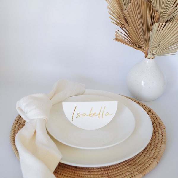 Circle Place Card - Etsy